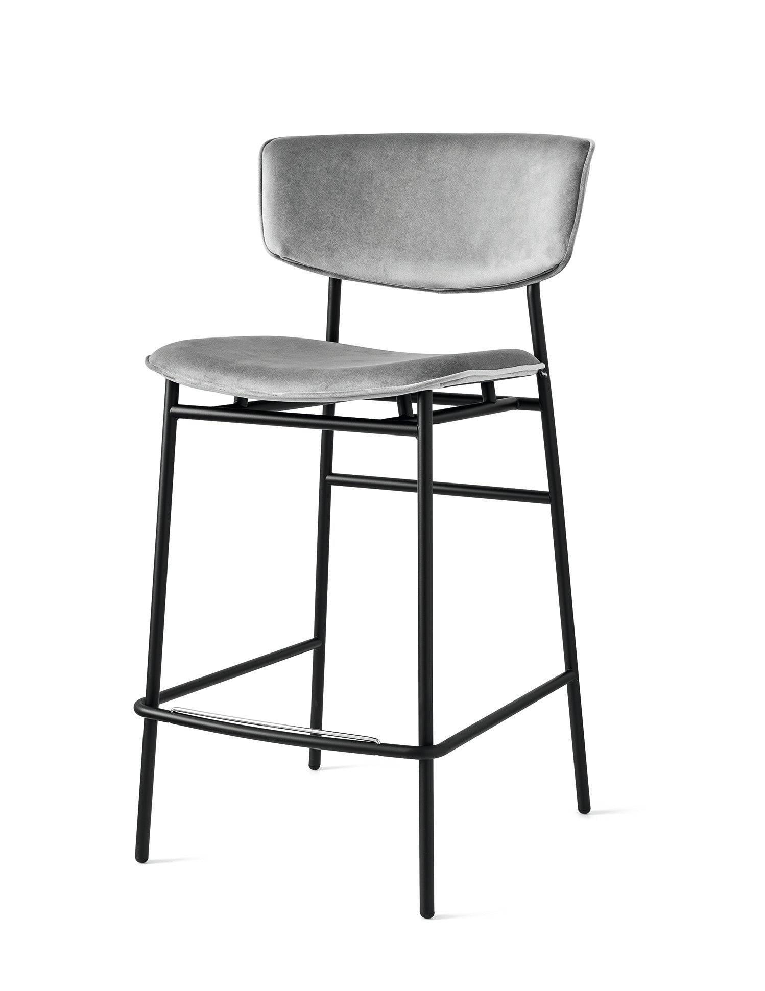 Fifties Stool Matt Black Ash Grey – Italian Luxury Interiors