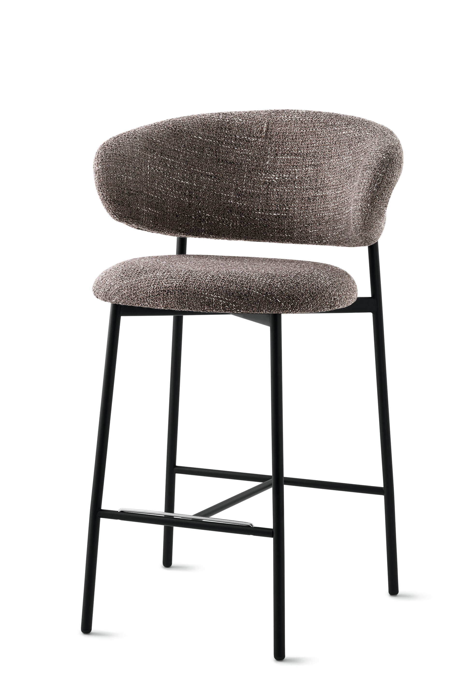 Oleandro Stool Matt Black Taupe – Italian Luxury Interiors