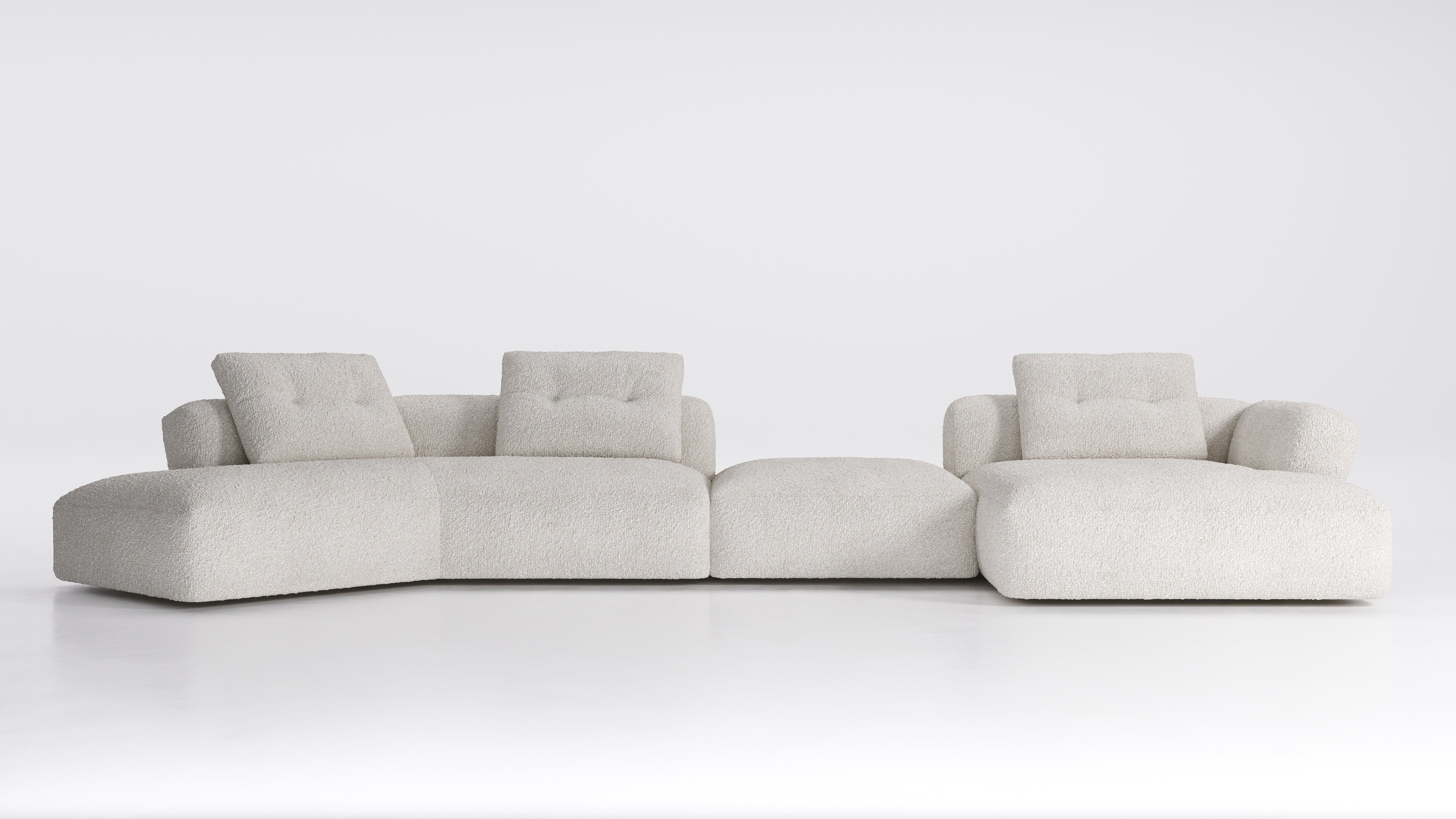 Sengu Bold Sofa Sectional Cream – Italian Luxury Interiors