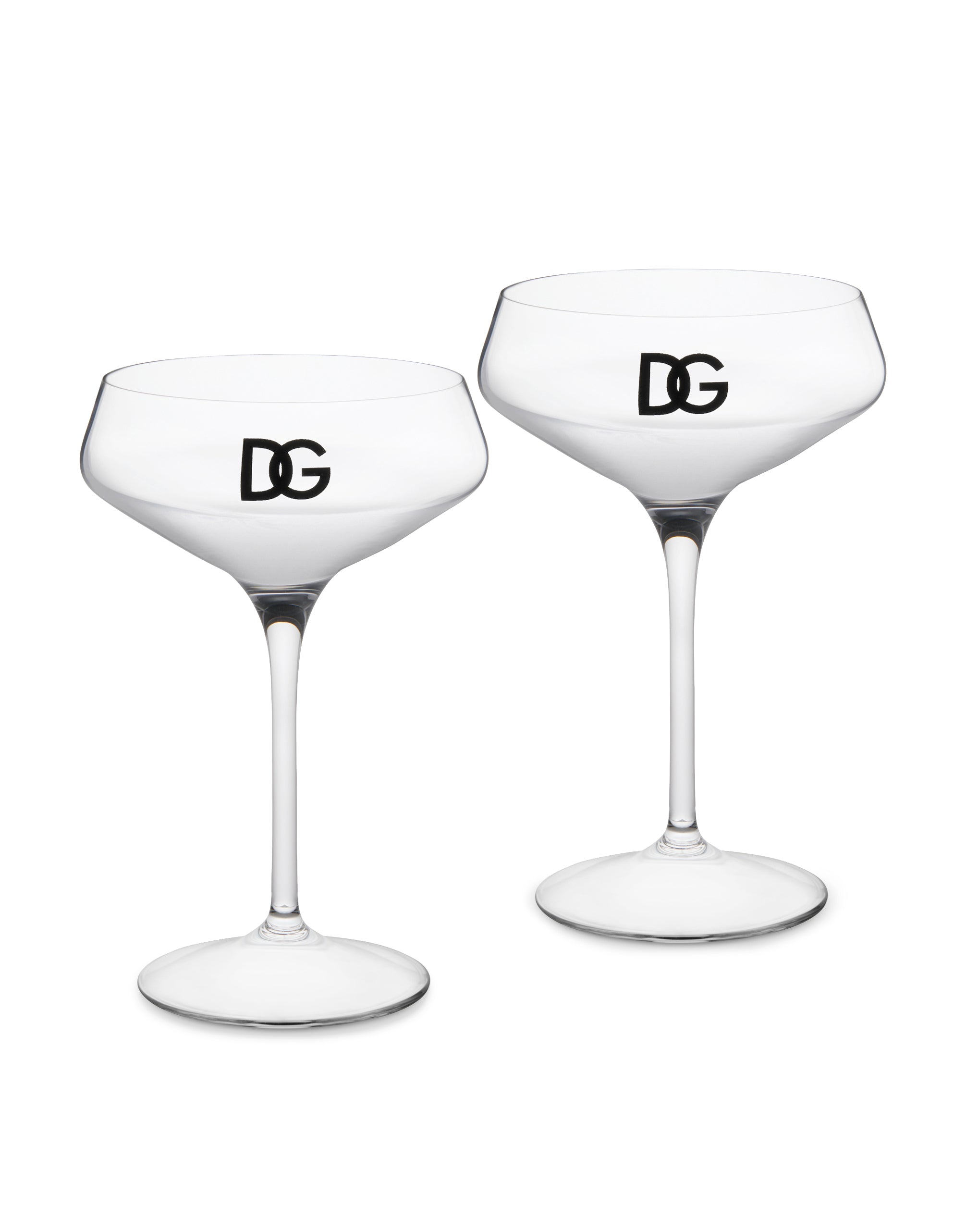 SET OF 2 DG LOGO CHAMPAGNE GLASSES – Italian Luxury Interiors
