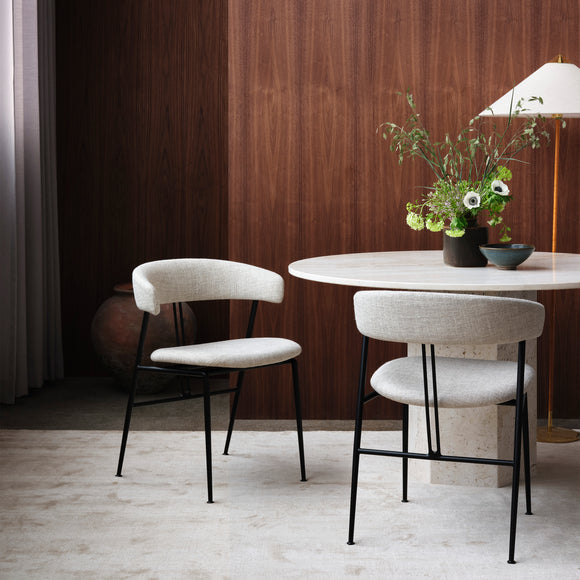 Violin Upholstered Dining Chair – Italian Luxury Interiors