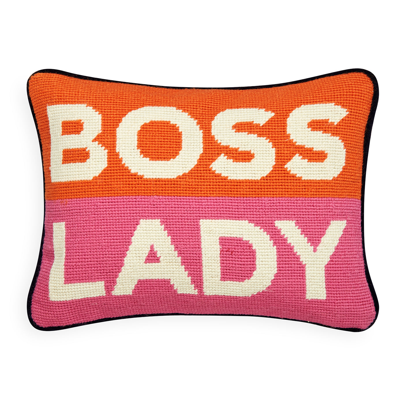 Boss Lady Needlepoint Pillow – Italian Luxury Interiors