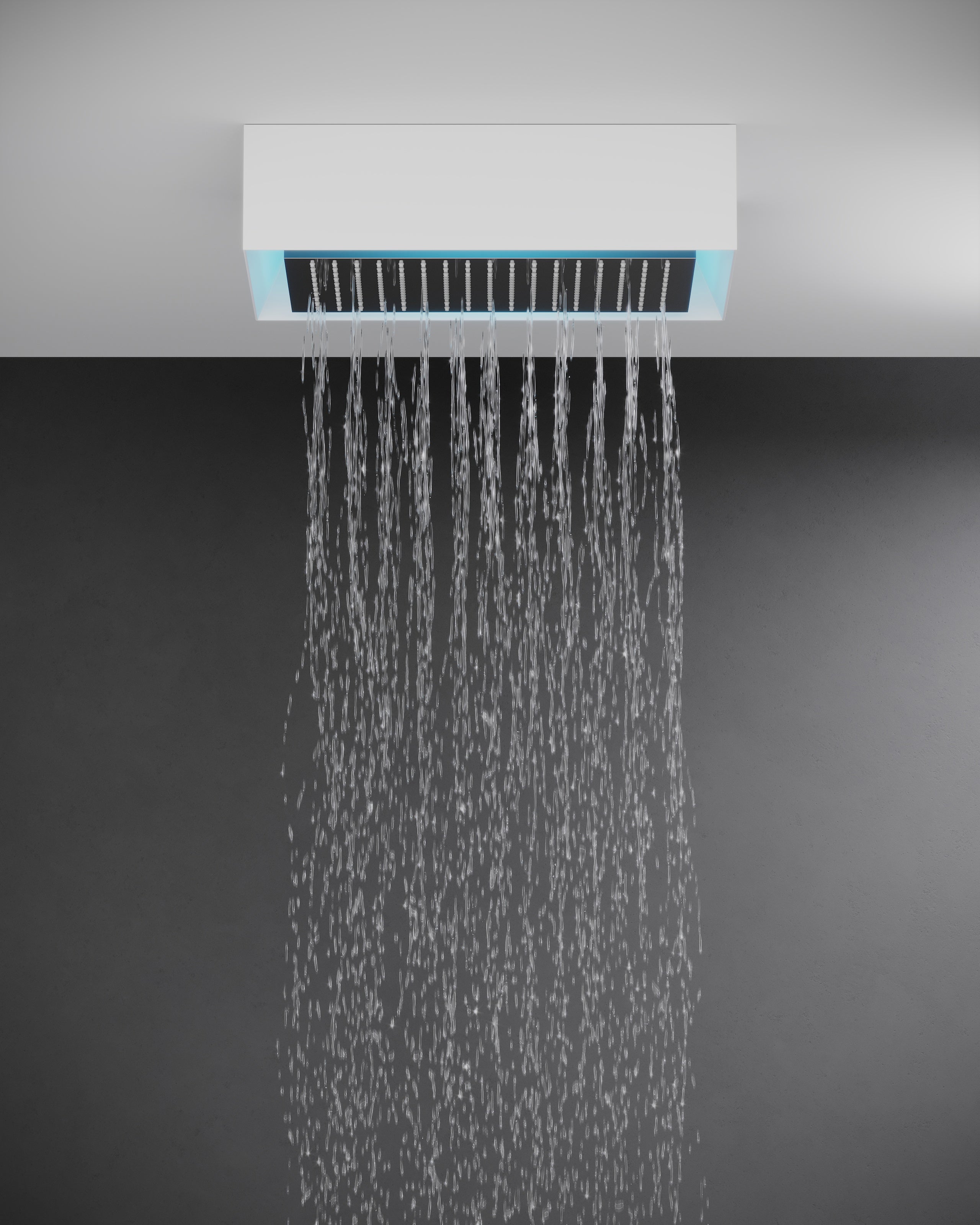 Afilo Surface Mount Shower Head And Rough With Chromatherapy Lighting ...